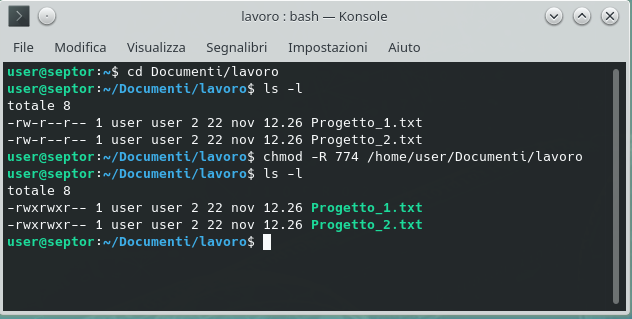 Comando chmod - notazione numerica | Guida al terminale di Linux